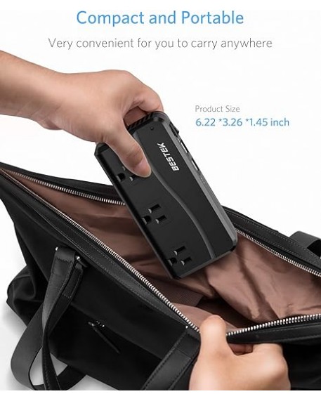 BESTEK 200W Power Inverter DC 12V to 110V AC with 4.2A 4-Port USB