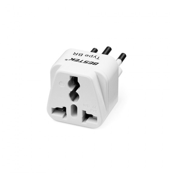 Grounded Universal Travel Plug Adapter for Brazil-3Pack