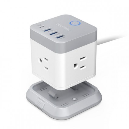 3-Outlet Vertical Cube Mountable Power Strip -BESTEK